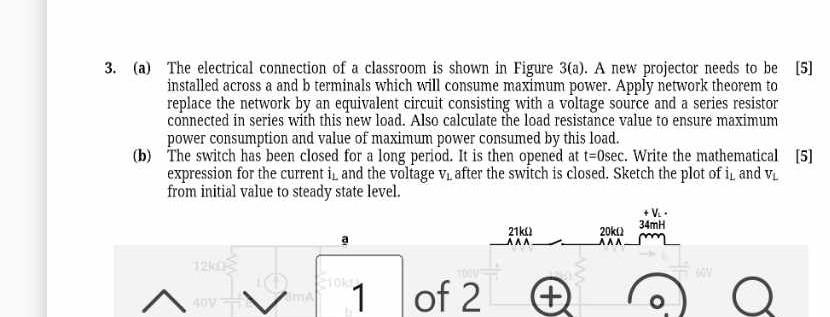 Solved (a) The electrical connection of a classroom is shown | Chegg.com
