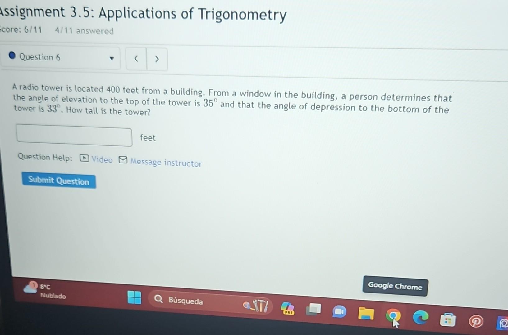 Solved ssignment 3.5: Applications of Trigonometry core: | Chegg.com