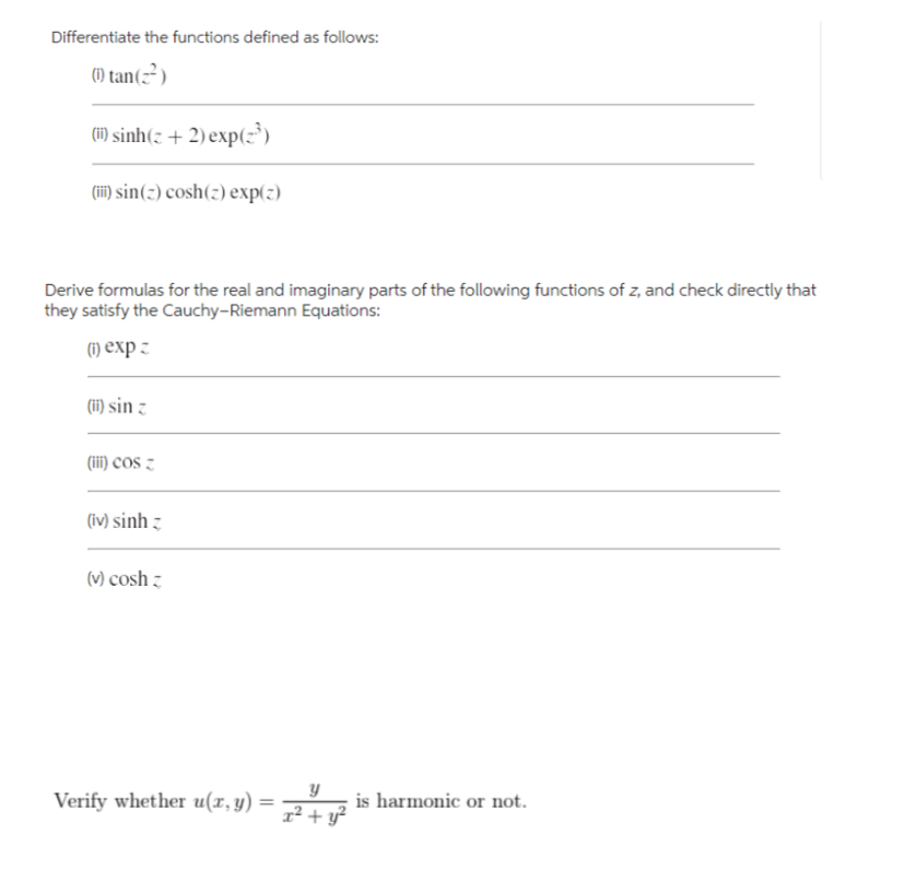 Solved Differentiate the functions defined as | Chegg.com