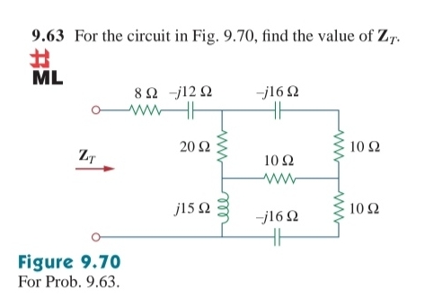 Solved 9.63 ﻿For the circuit in Fig. 9.70, ﻿find the value | Chegg.com