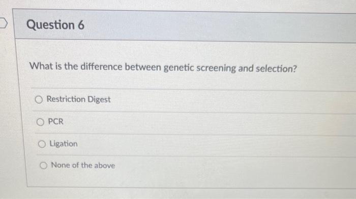 Solved What is the difference between genetic screening and | Chegg.com