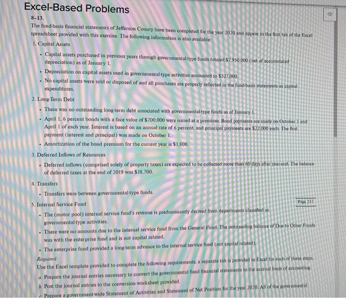I need help with the Fund Basis Statements, Journal | Chegg.com