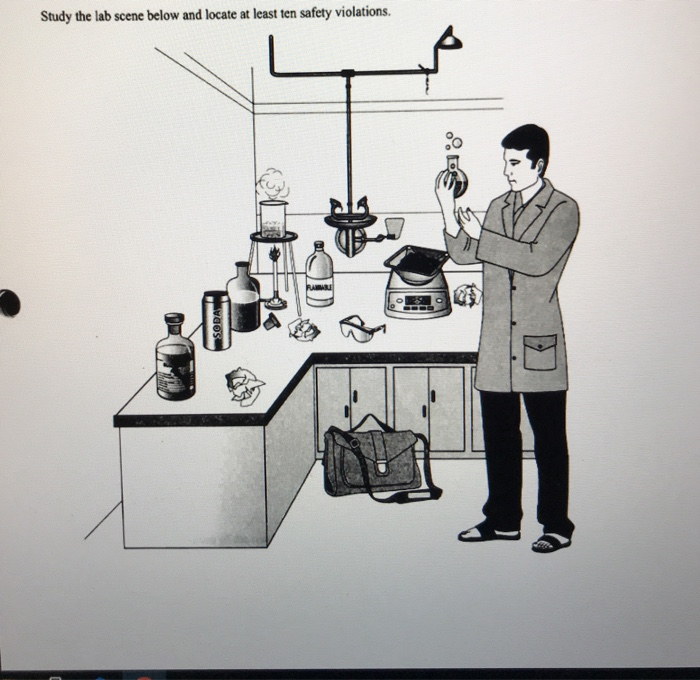 Solved Study the lab scene below and locate at least ten | Chegg.com