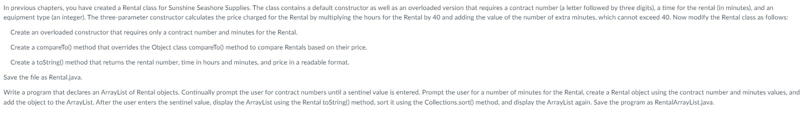 Solved Create an overloaded constructor that requires only a | Chegg.com