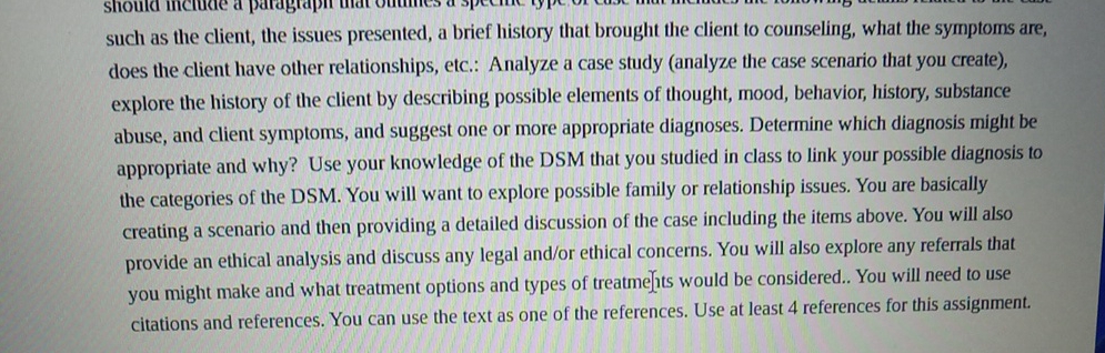 Solved such as the client, the issues presented, a brief | Chegg.com