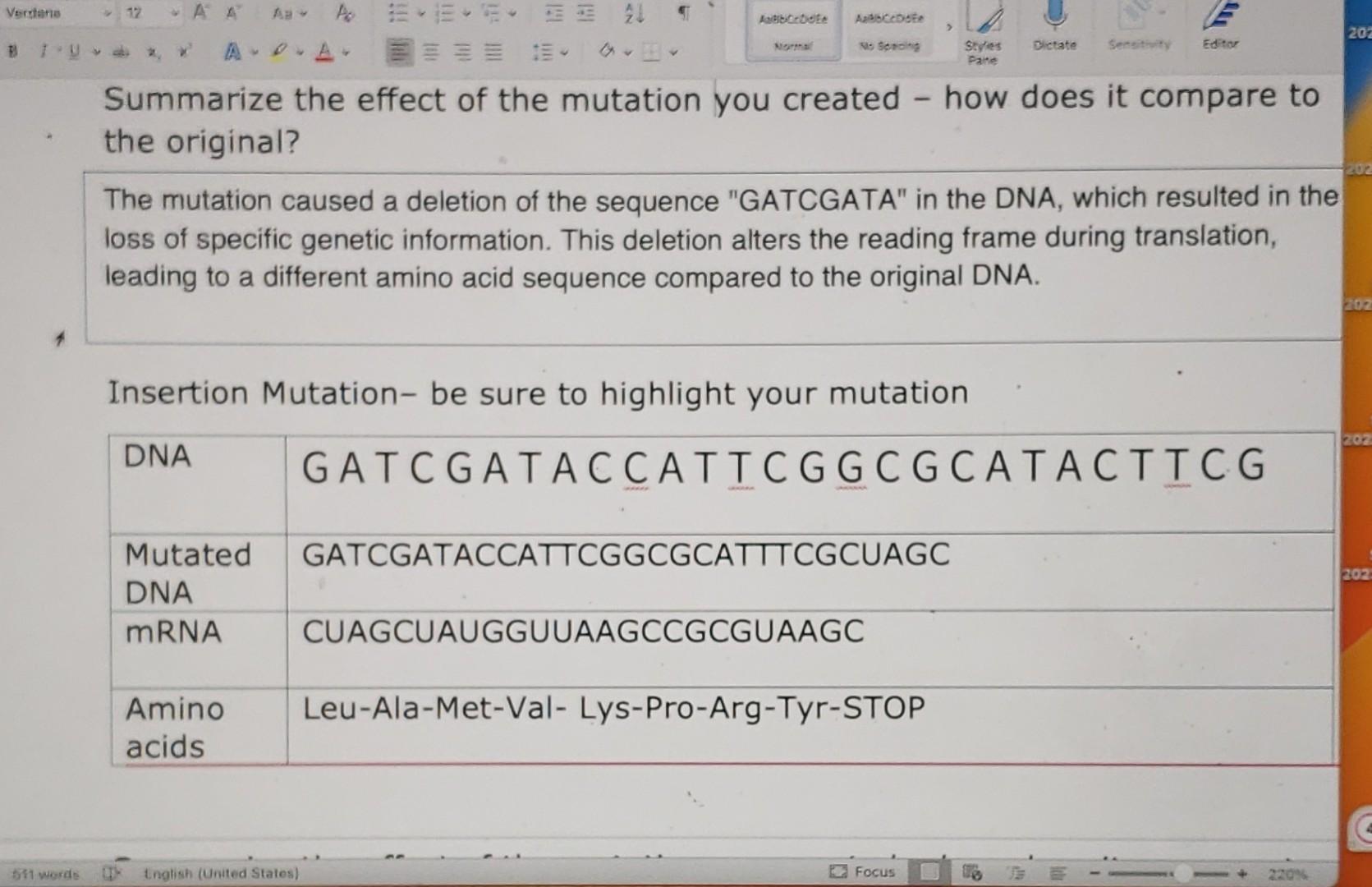 Solved Substitution mutation - be sure to highlight your | Chegg.com