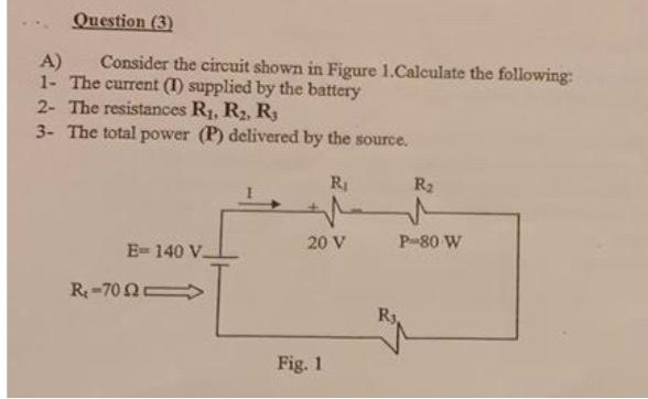 Solved A) Consider the circuit shown in Figure 1.Calculate | Chegg.com