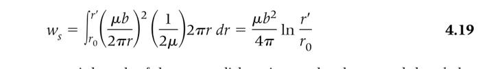 Solved 4.15 The strain energy of a dislocation normally | Chegg.com