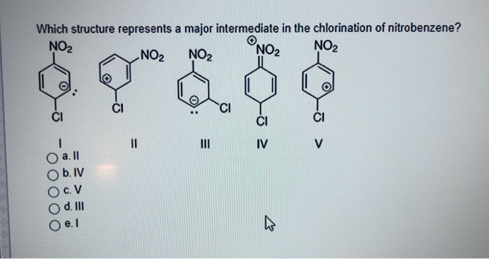 Solved Which structure represents a major intermediate in | Chegg.com