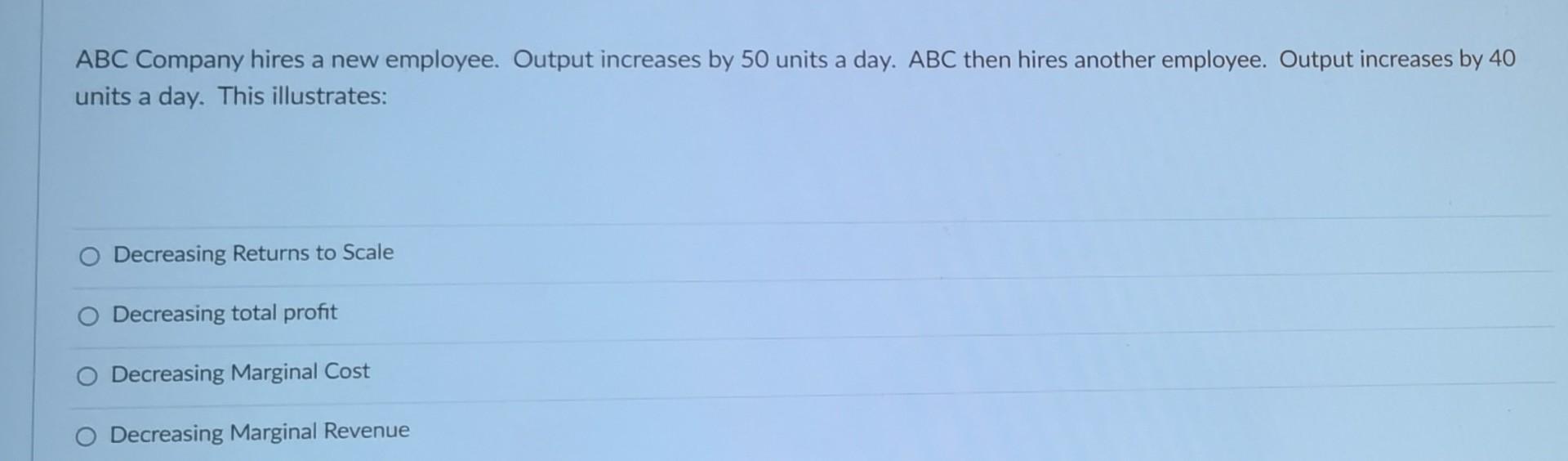 [Solved]: thanks ABC Company hires a new employee.