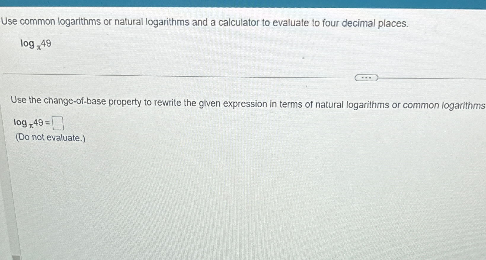 Solved Use common logarithms or natural logarithms and a | Chegg.com