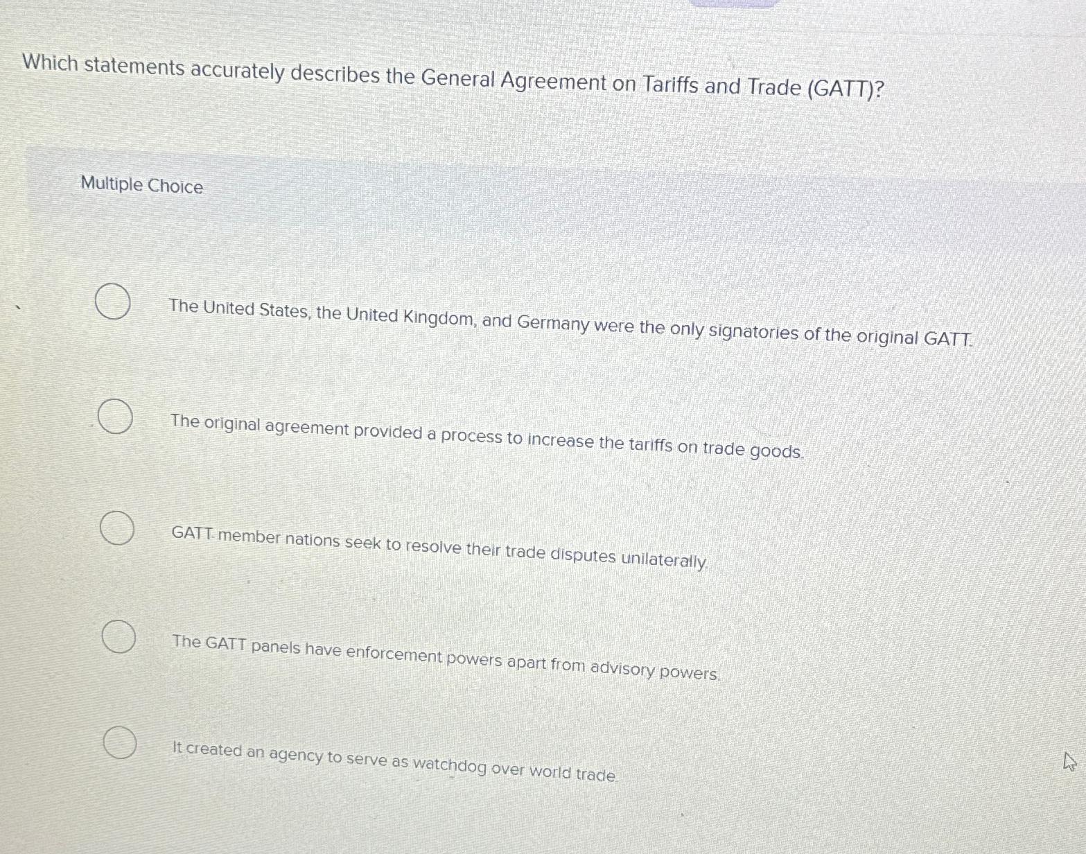 Solved Which statements accurately describes the General | Chegg.com