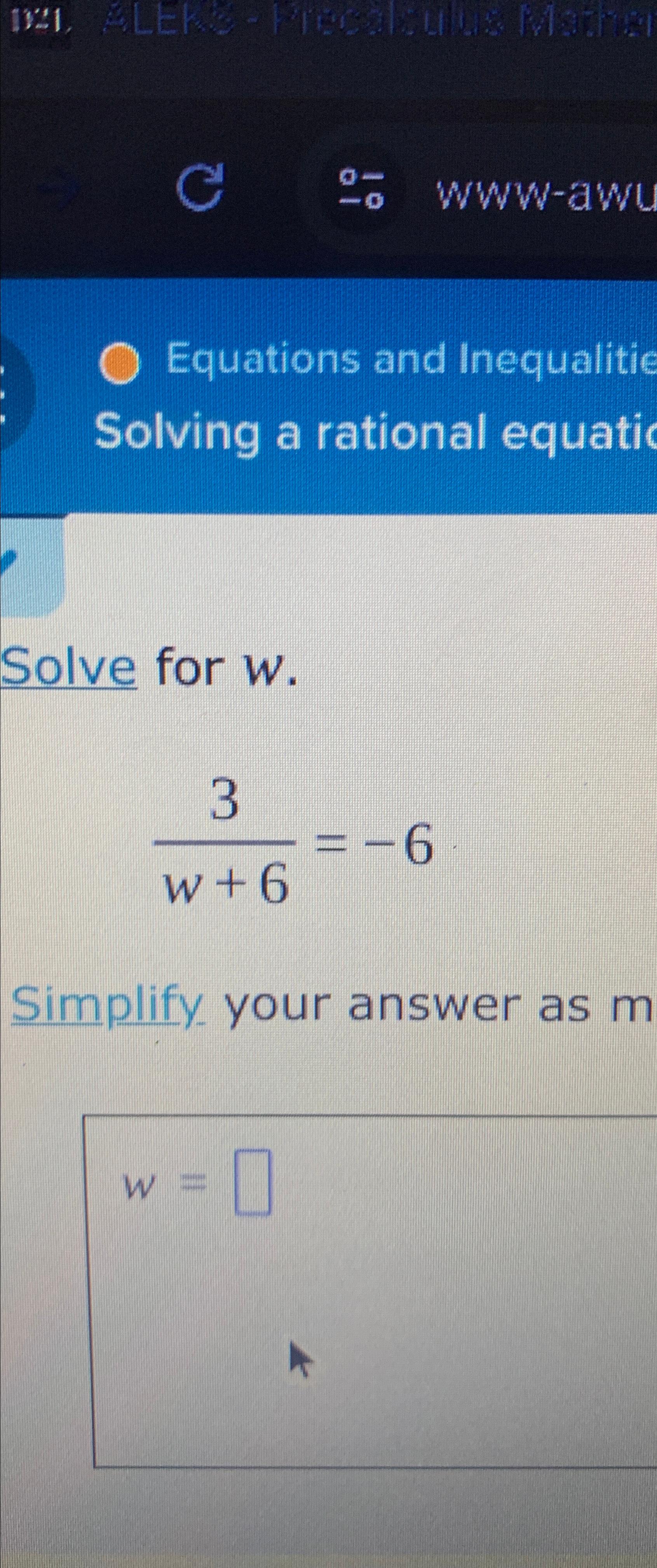 Solved Equations and InequalitieSolving a rational | Chegg.com