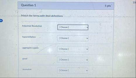 Solved Question 15 ﻿ptsMatch the terms with their | Chegg.com