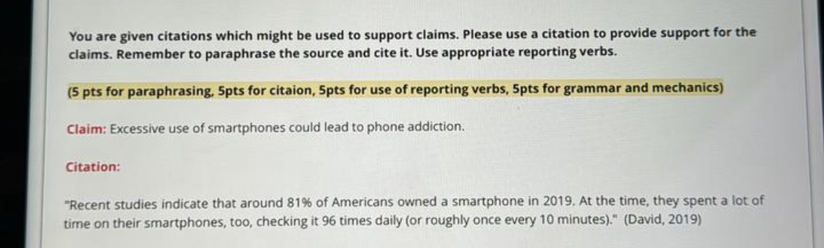 Solved You are given citations which might be used to | Chegg.com