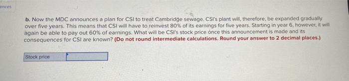 Solved Problem 4-20 Two-stage DCF model Compost Science Inc. | Chegg.com