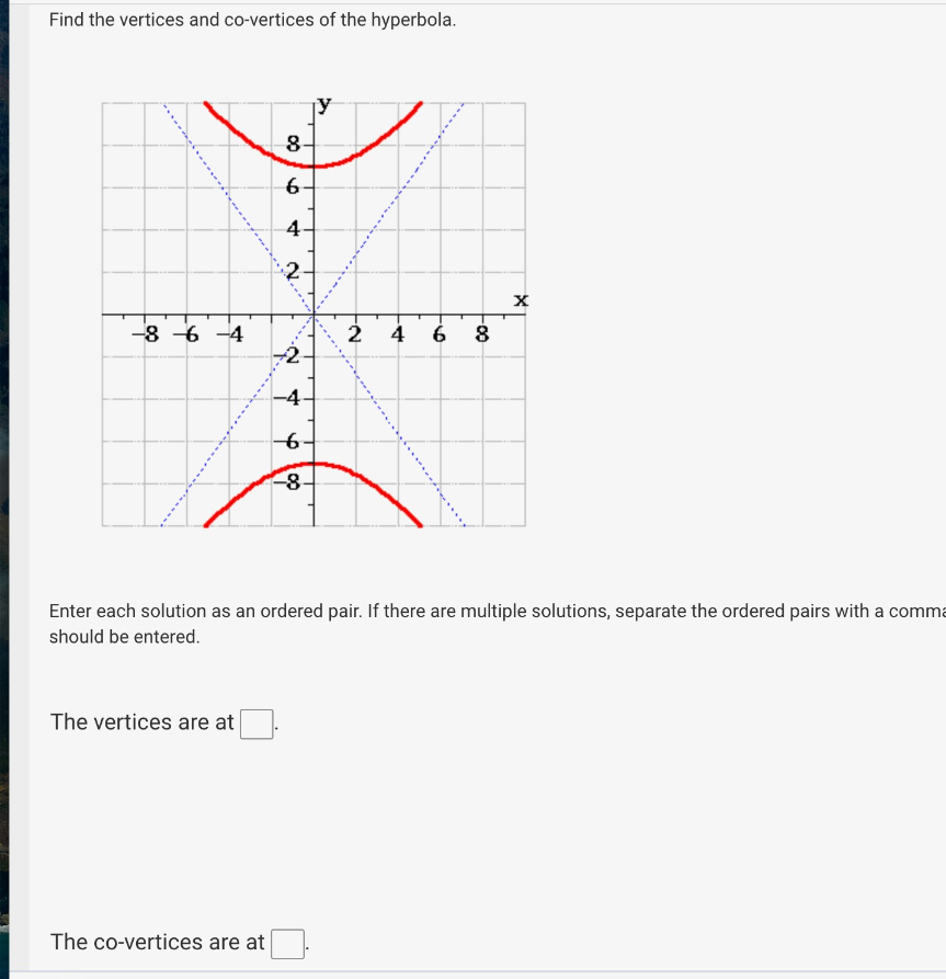 Solved Find the vertices and co-vertices of the | Chegg.com