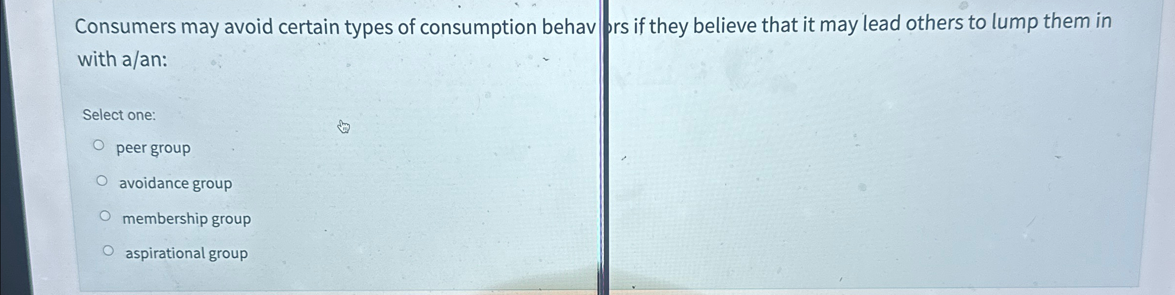 Solved Consumers may avoid certain types of consumption | Chegg.com