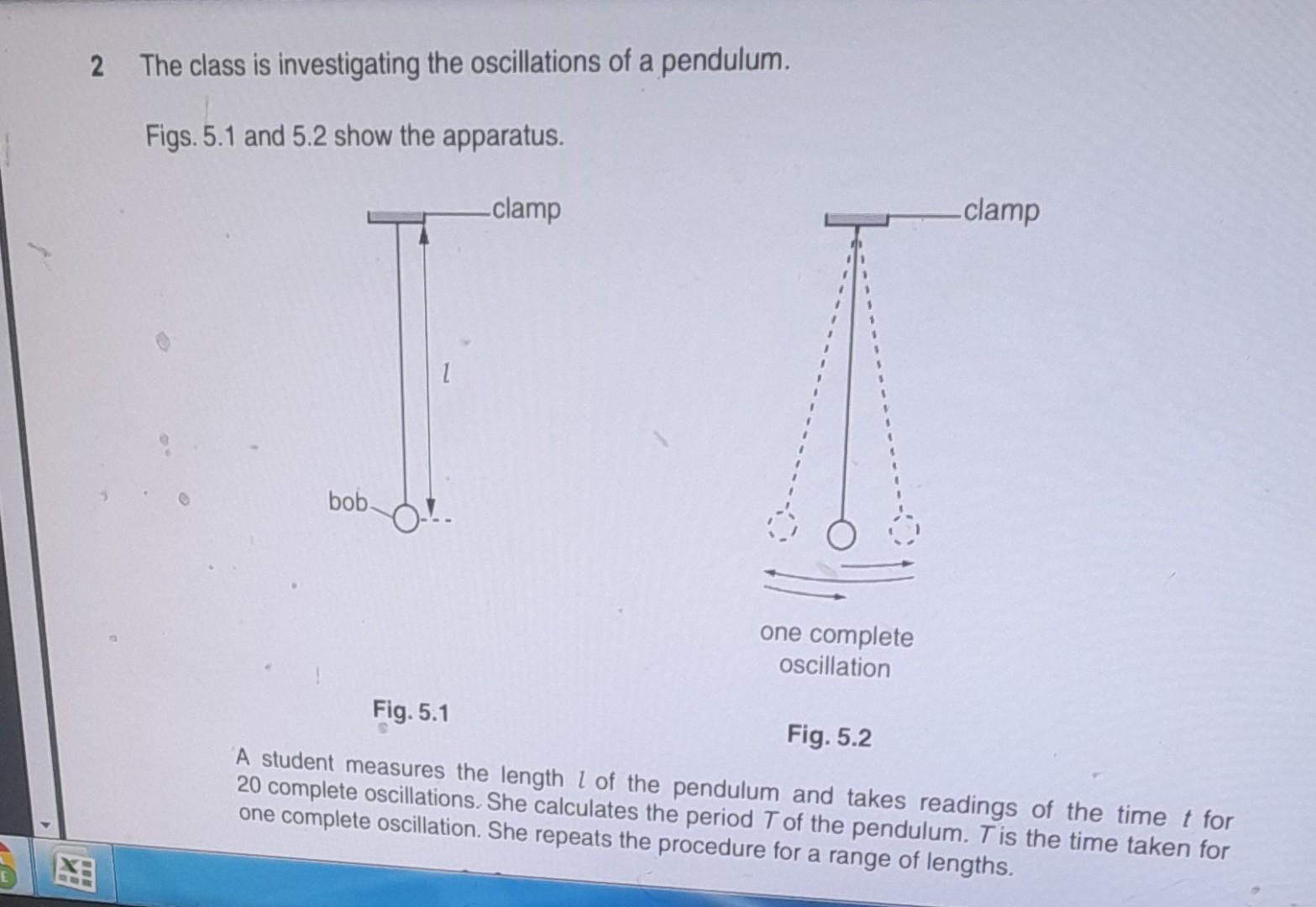 Solved 2 The Class Is Investigating The Oscillations Of A