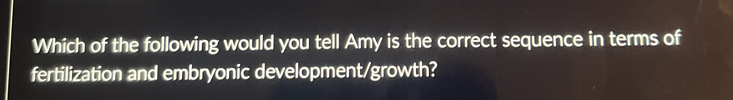 Solved ?Which of the following would you tell Amy is the | Chegg.com