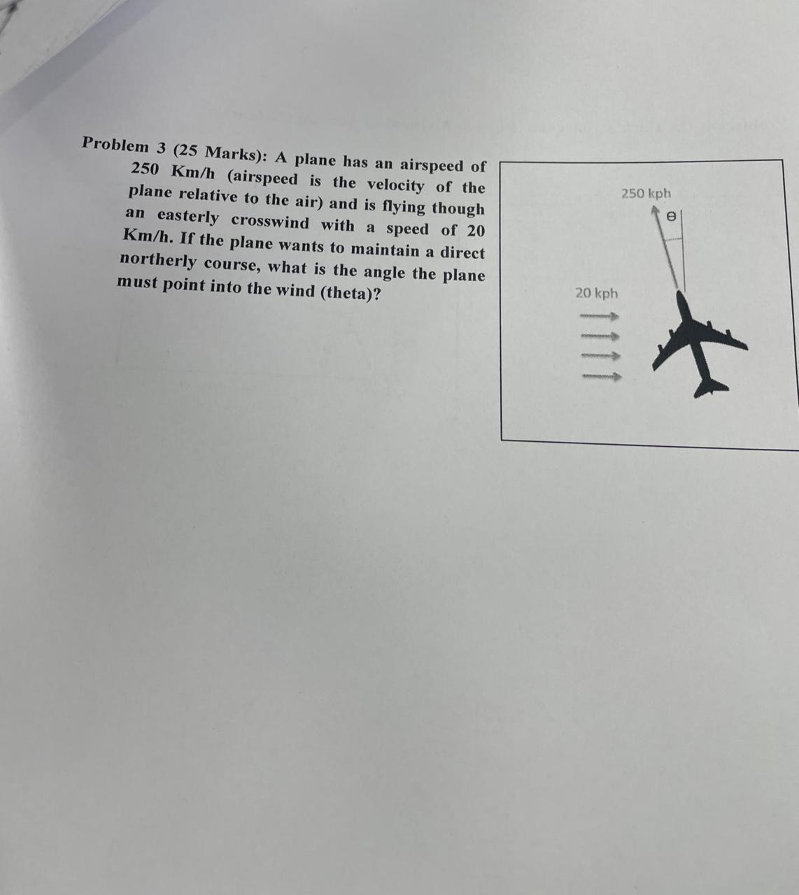 Solved Problem 3 (25 ﻿Marks): A plane has an airspeed of | Chegg.com