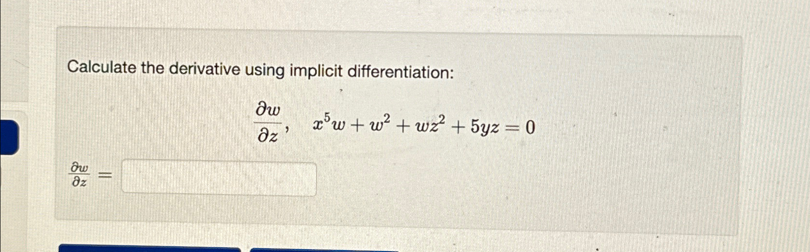 Solved Calculate the derivative using implicit | Chegg.com