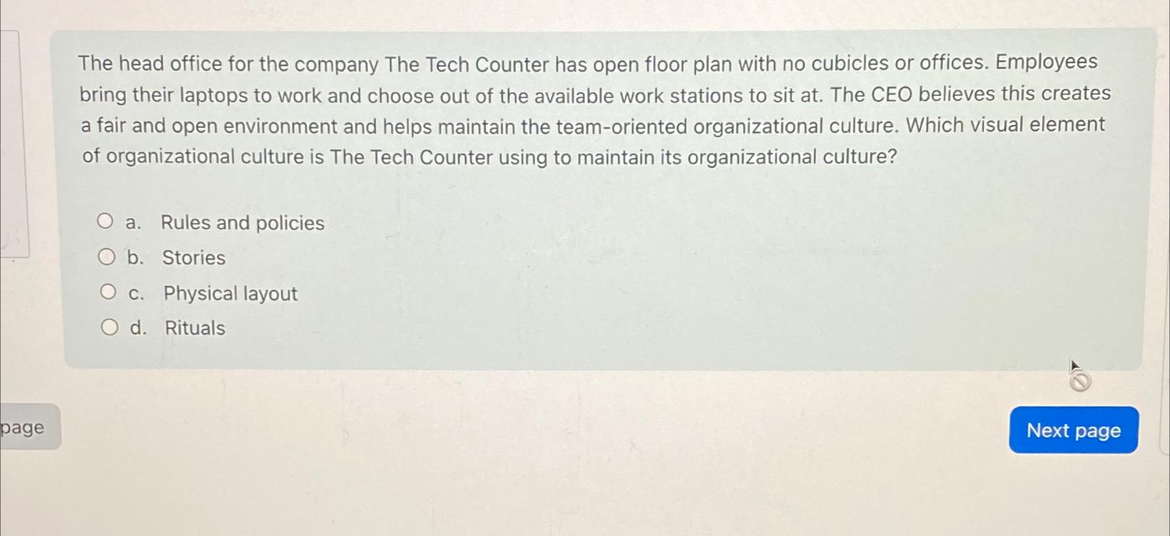 Solved The head office for the company The Tech Counter has | Chegg.com