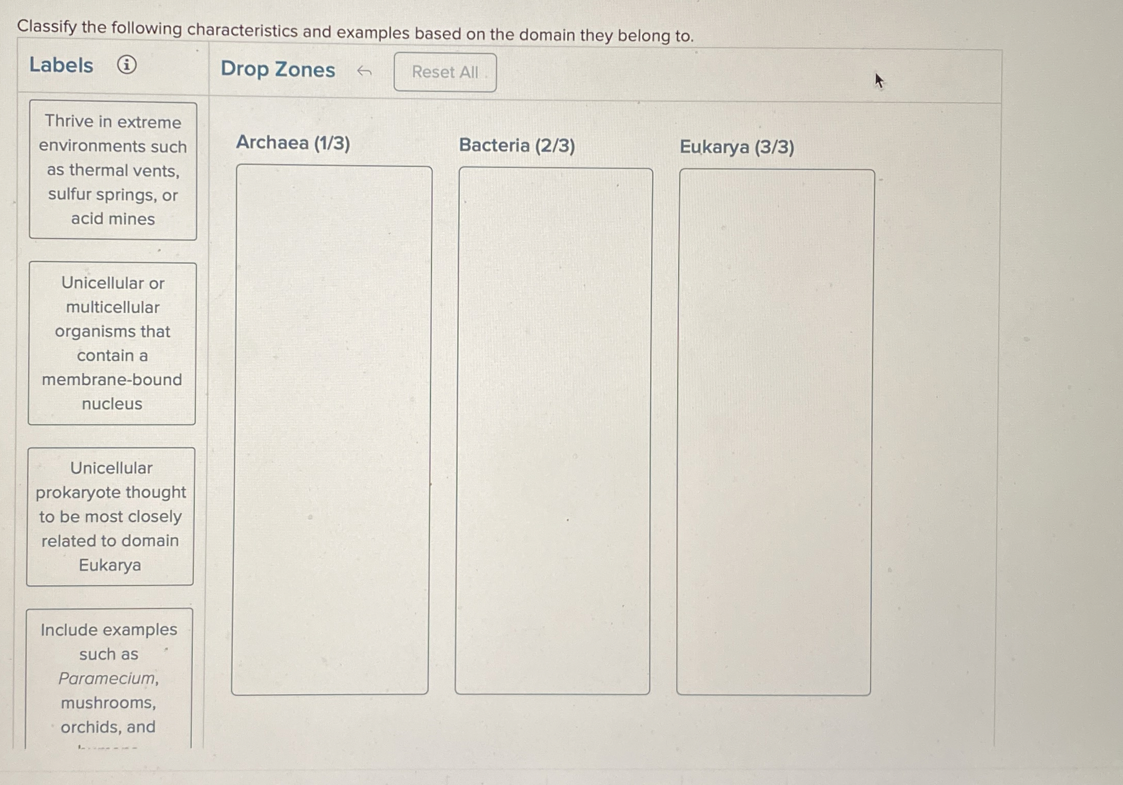 Solved Classify the following characteristics and examples | Chegg.com