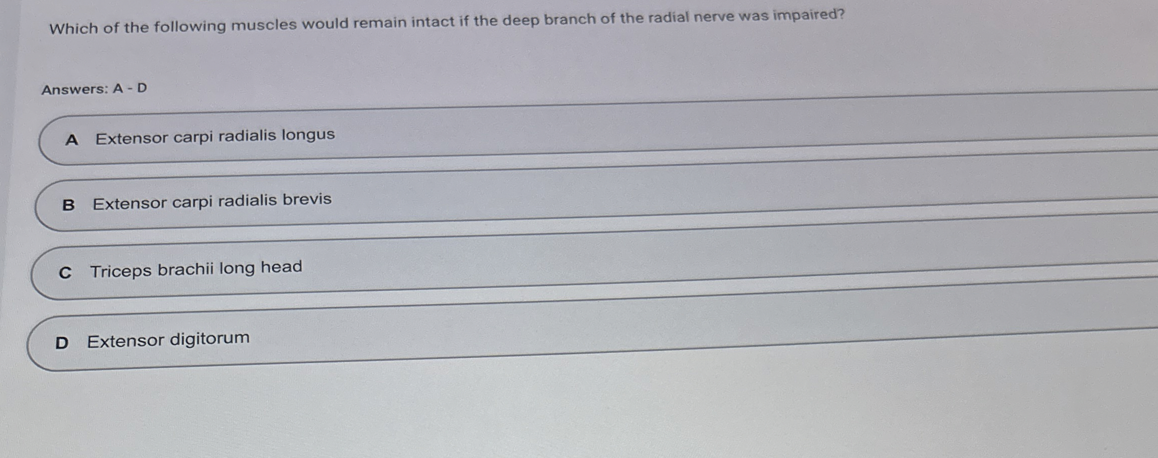 Solved Which of the following muscles would remain intact if | Chegg.com