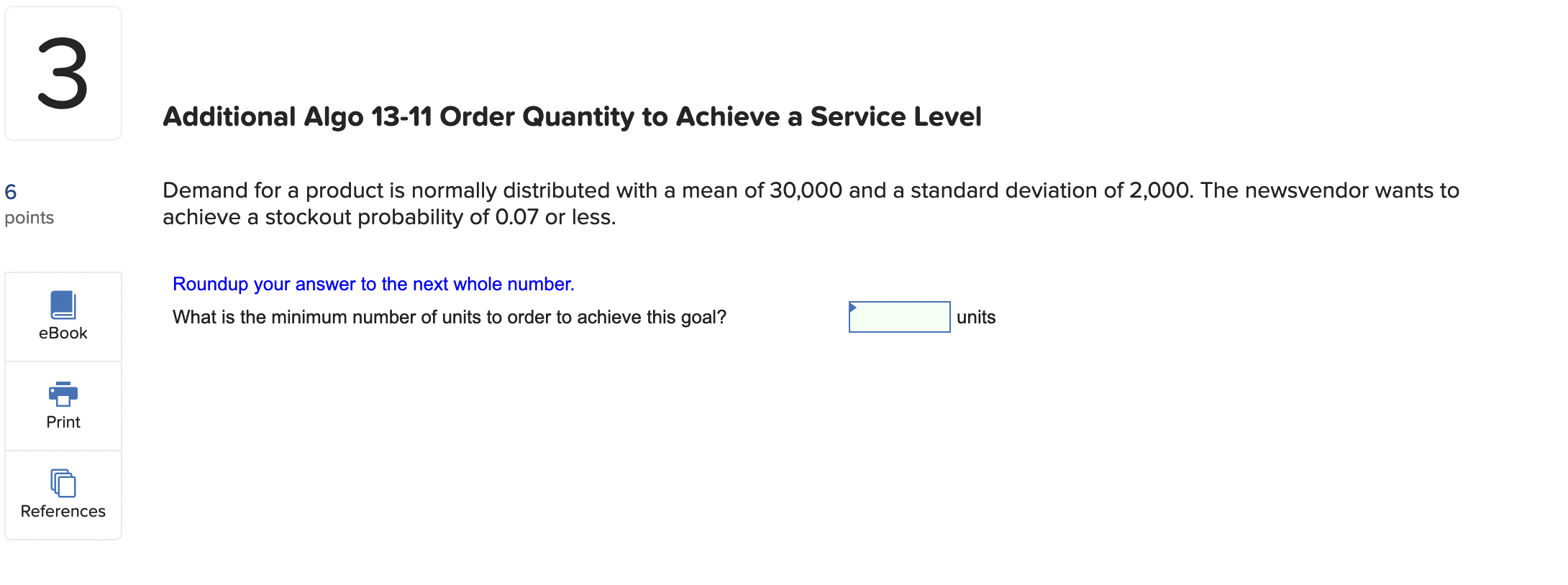Solved Additional Algo 13-11 ﻿Order Quantity to Achieve a | Chegg.com