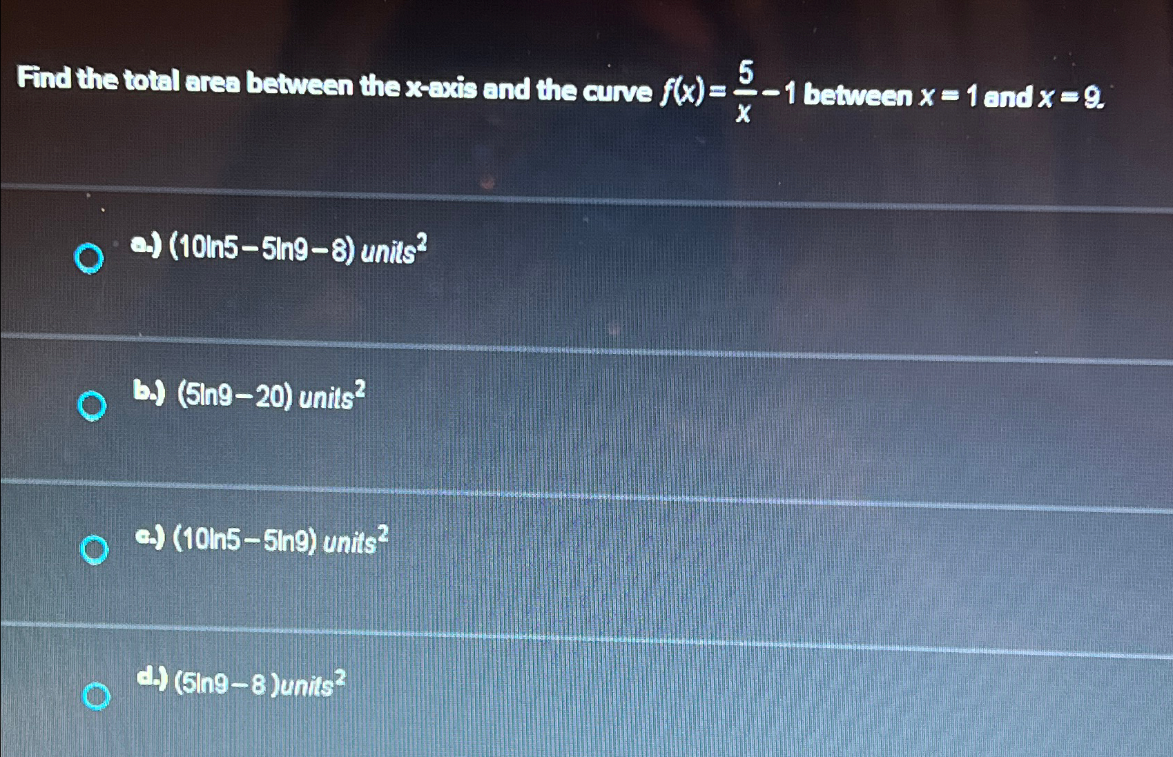 Solved Find the total area between the x-axis and the curve | Chegg.com