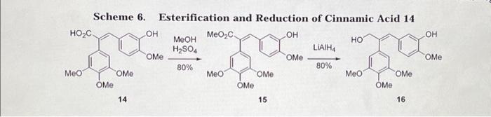 Solved Scheme 6. Esterification and Reduction of Cinnamic | Chegg.com