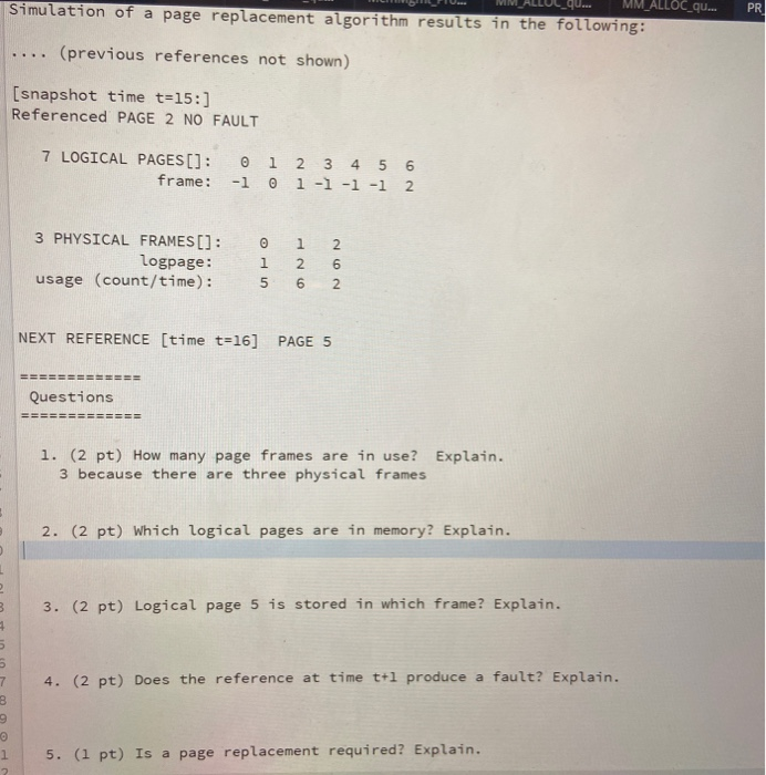 Solved FI MM_ALLUL_QU... MM_ALLOC_qu... Simulation of a page | Chegg.com