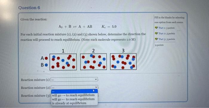 Solved For each initial mixture (1),(2), and (3) shown | Chegg.com