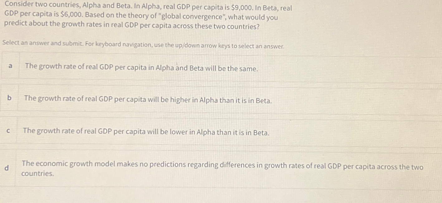 Solved Consider two countries, Alpha and Beta. In Alpha, | Chegg.com