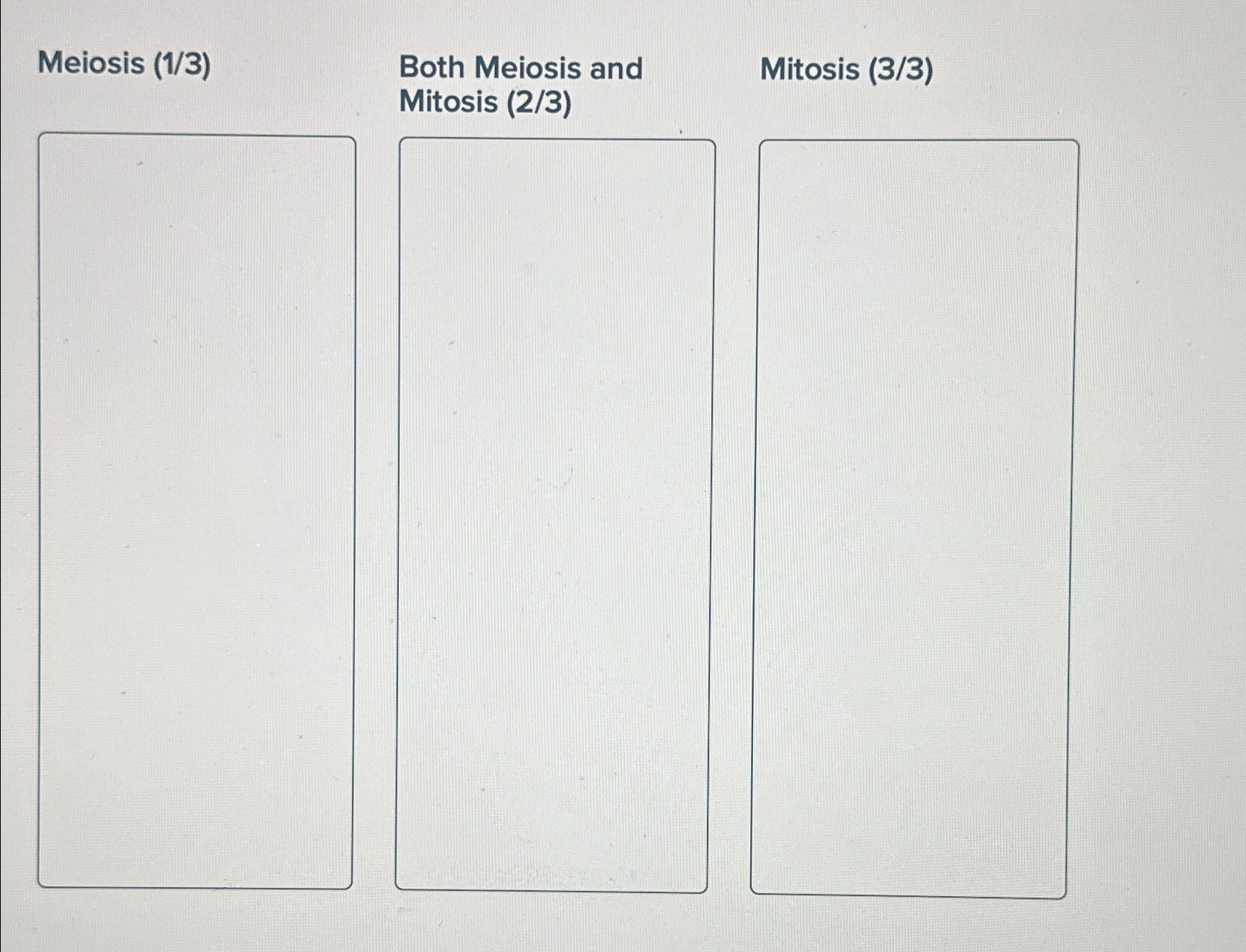 Solved Meiosis (1/3)Both Meiosis and Mitosis (2/3)Mitosis | Chegg.com