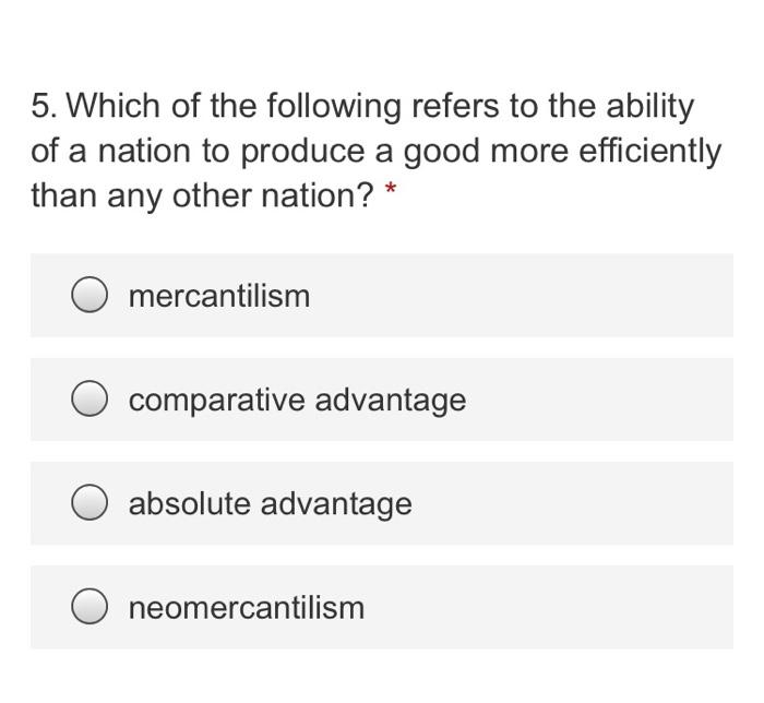Solved 5. Which of the following refers to the ability of a | Chegg.com