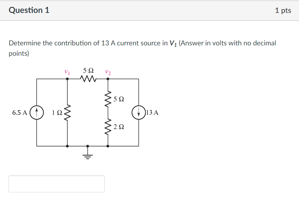 Solved Question 1Determine the contribution of 13A current | Chegg.com