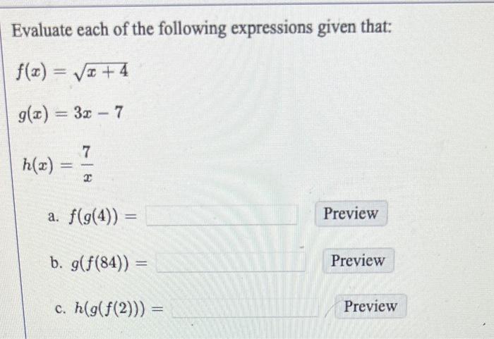 Solved Evaluate each of the following expressions given | Chegg.com