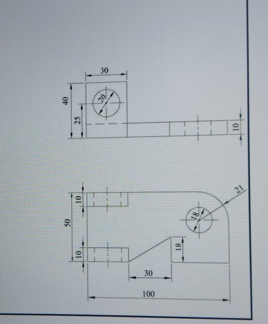 Solved Draw isometric view of the object which it's front | Chegg.com
