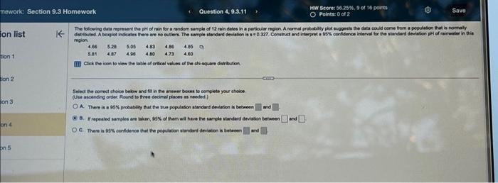 Solved mework: Section 9.3 Homework on list tion 1 tion 2 | Chegg.com