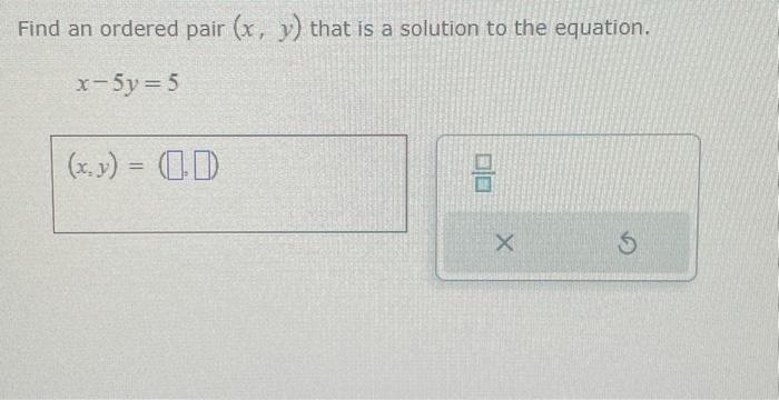 Solved Find an ordered pair (x,y) that is a solution to the | Chegg.com