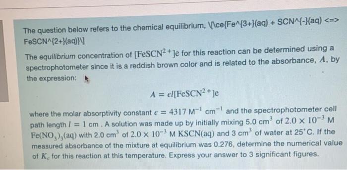 Solved The question below refers to the chemical | Chegg.com