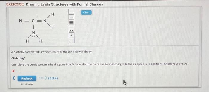 Solved EXERCISE Drawing Lewis Structures with Formal Charges | Chegg.com