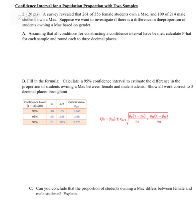 Solved Confidence Interval for a Population Proportion p | Chegg.com