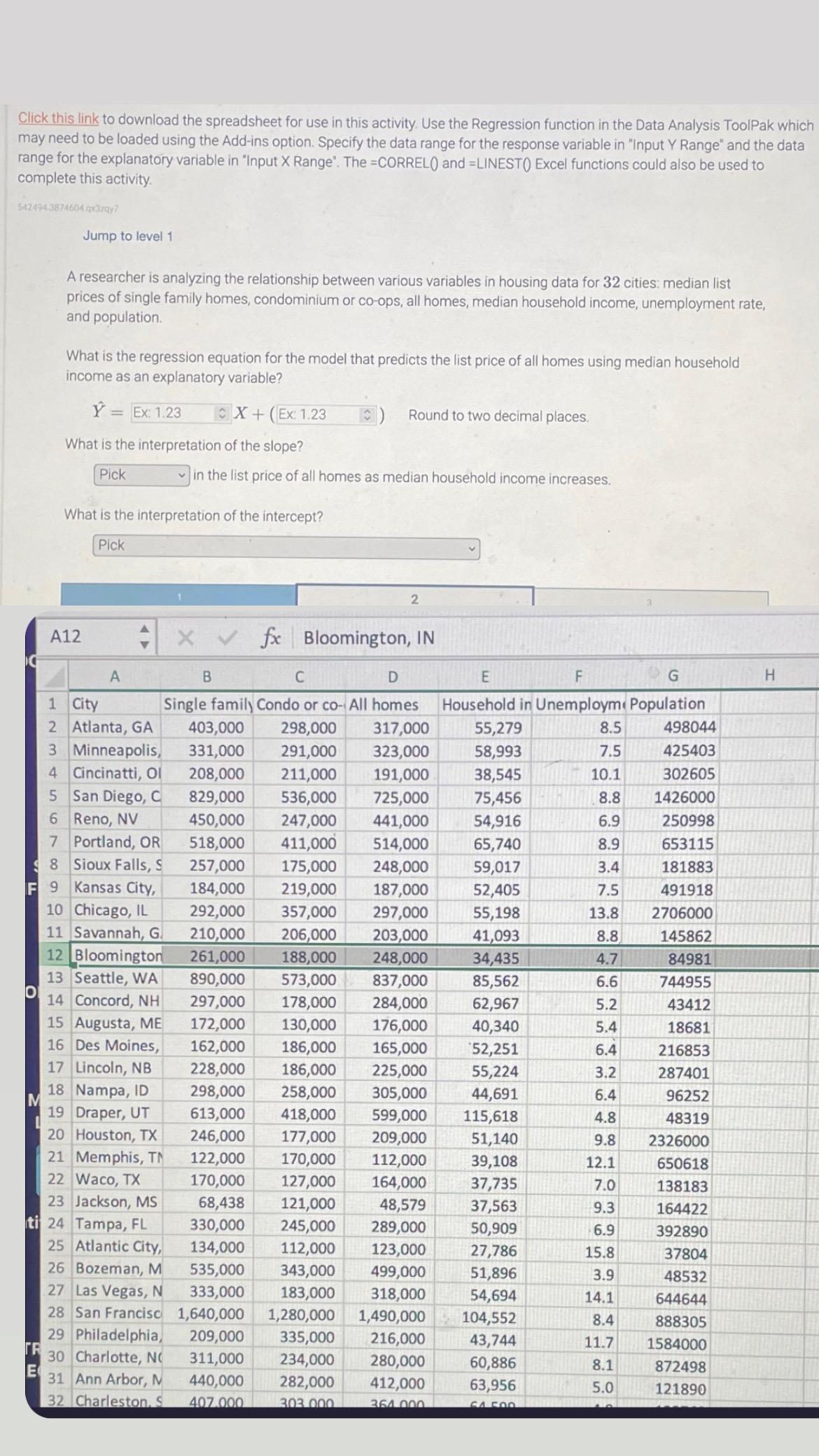 Solved Click this link to download the spreadsheet for use | Chegg.com