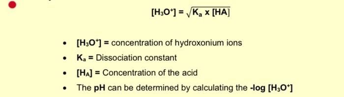Solved Complete the below pH calculations (showing your | Chegg.com