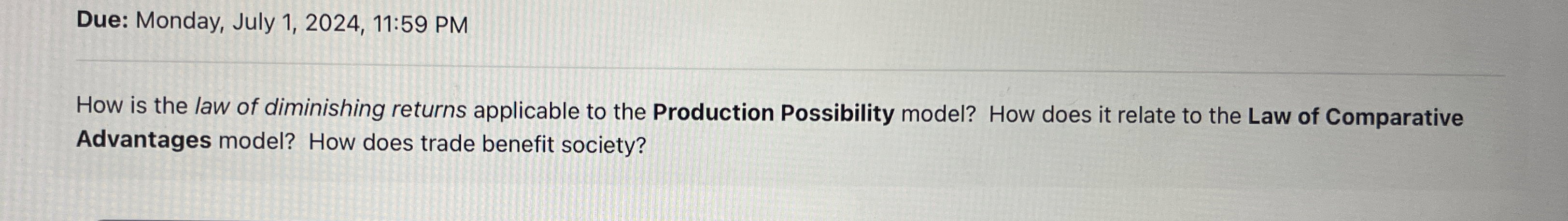 Solved Due: Monday, July 1, 2024, 11:59 ﻿PMHow is the law of | Chegg.com