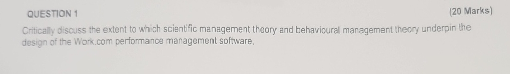 Solved QUESTION 1(20 ﻿Marks)Critically discuss the extent to | Chegg.com