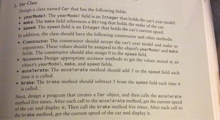 Solved Design A Class Named Car That Has The Following 